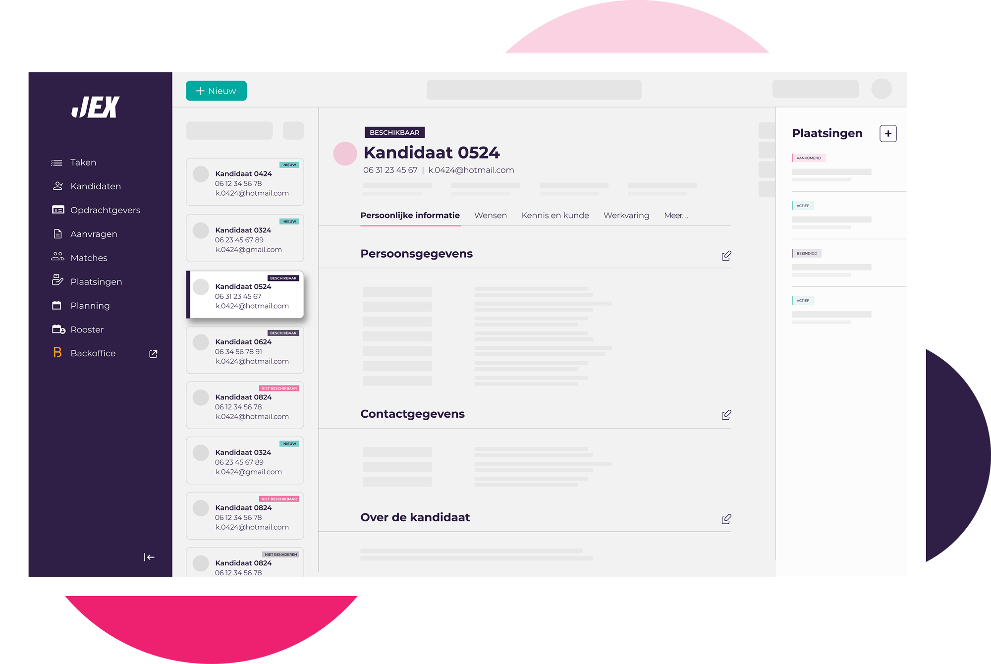 Innovatieve uitzendsoftware voor uitzendbureaus - JEX